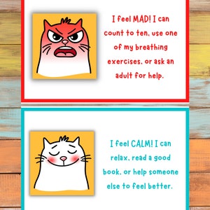 Emotion Coping Cards and Poster for Young Kids, Emotional Learning ...