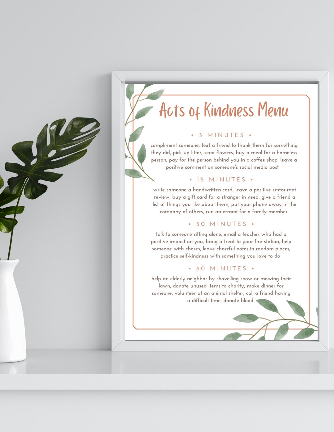 Acts of Kindness Menu, Therapy Worksheet, Counselling Printable ...
