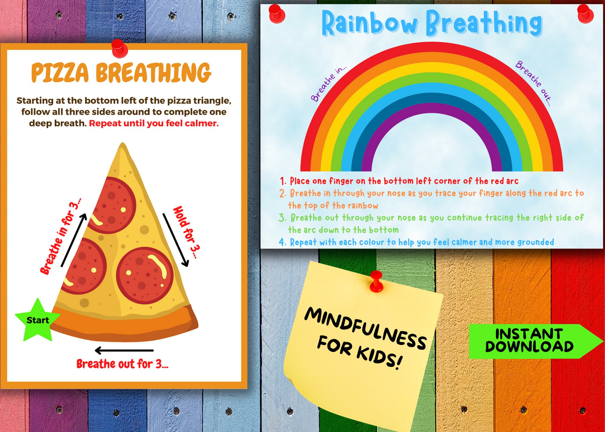 Emotion Learning and Breathing Exercise Cards for Kids, Parenting Tools ...