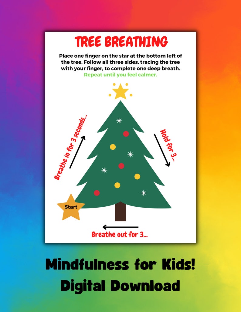 Christmas Tree Breathing Exercise, Mindfulness for Kids, Parenting ...