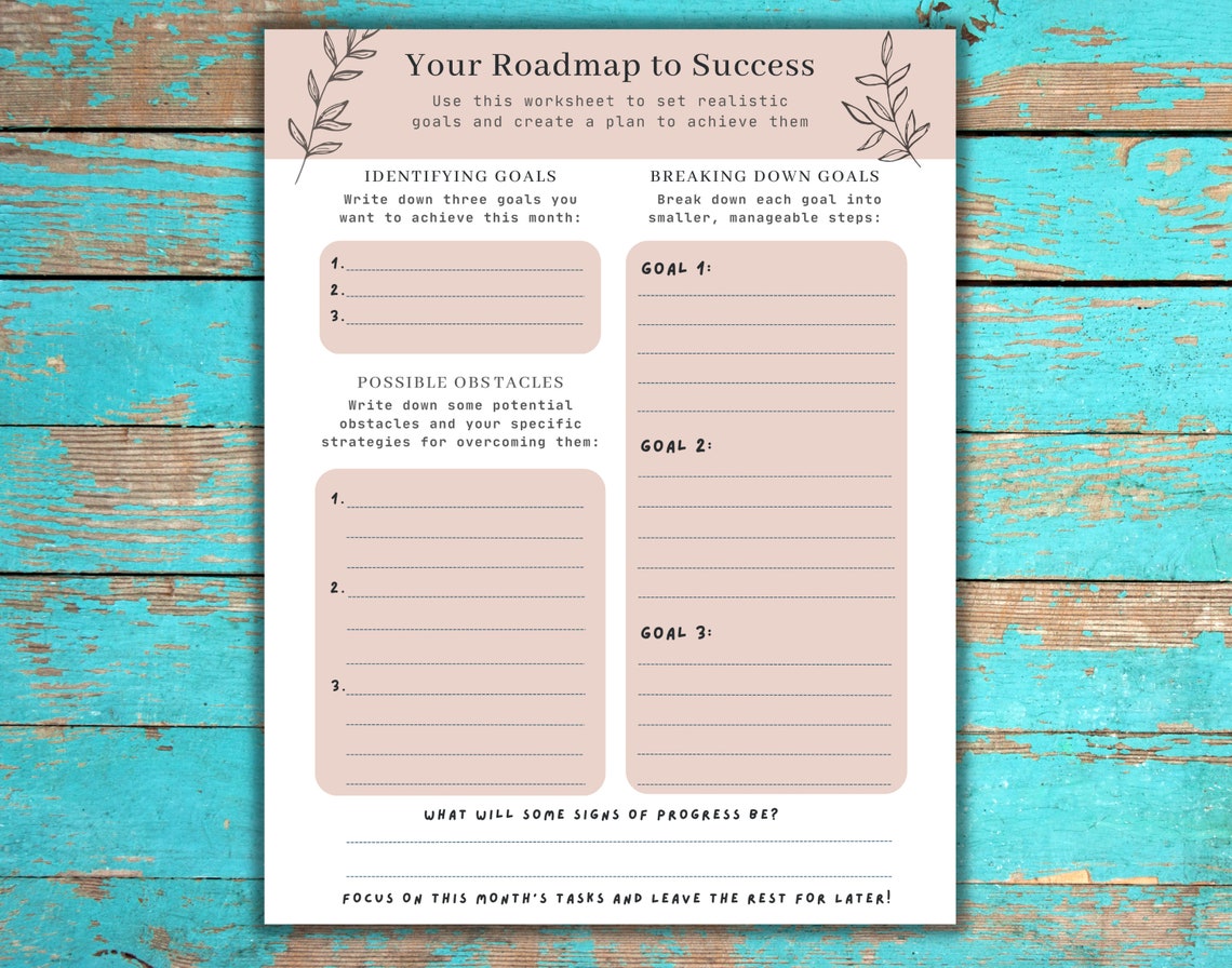 Goals Therapy Worksheet, Therapy Tool, Goals Therapy, School ...