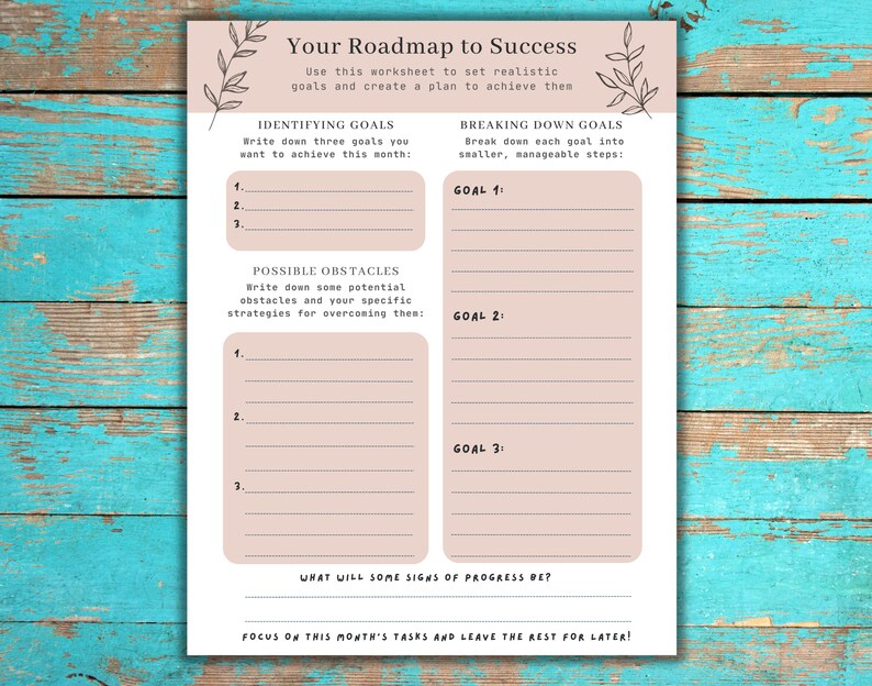 Goals Therapy Worksheet, Therapy Tool, Goals Therapy, School ...