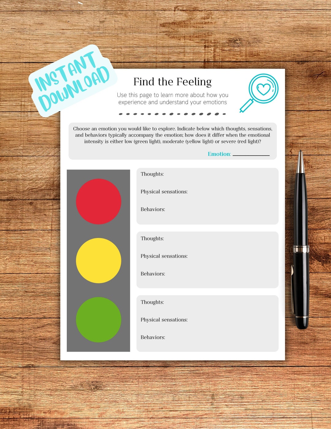 Emotions Therapy Worksheet, Counselling Template,psychology, Teen ...
