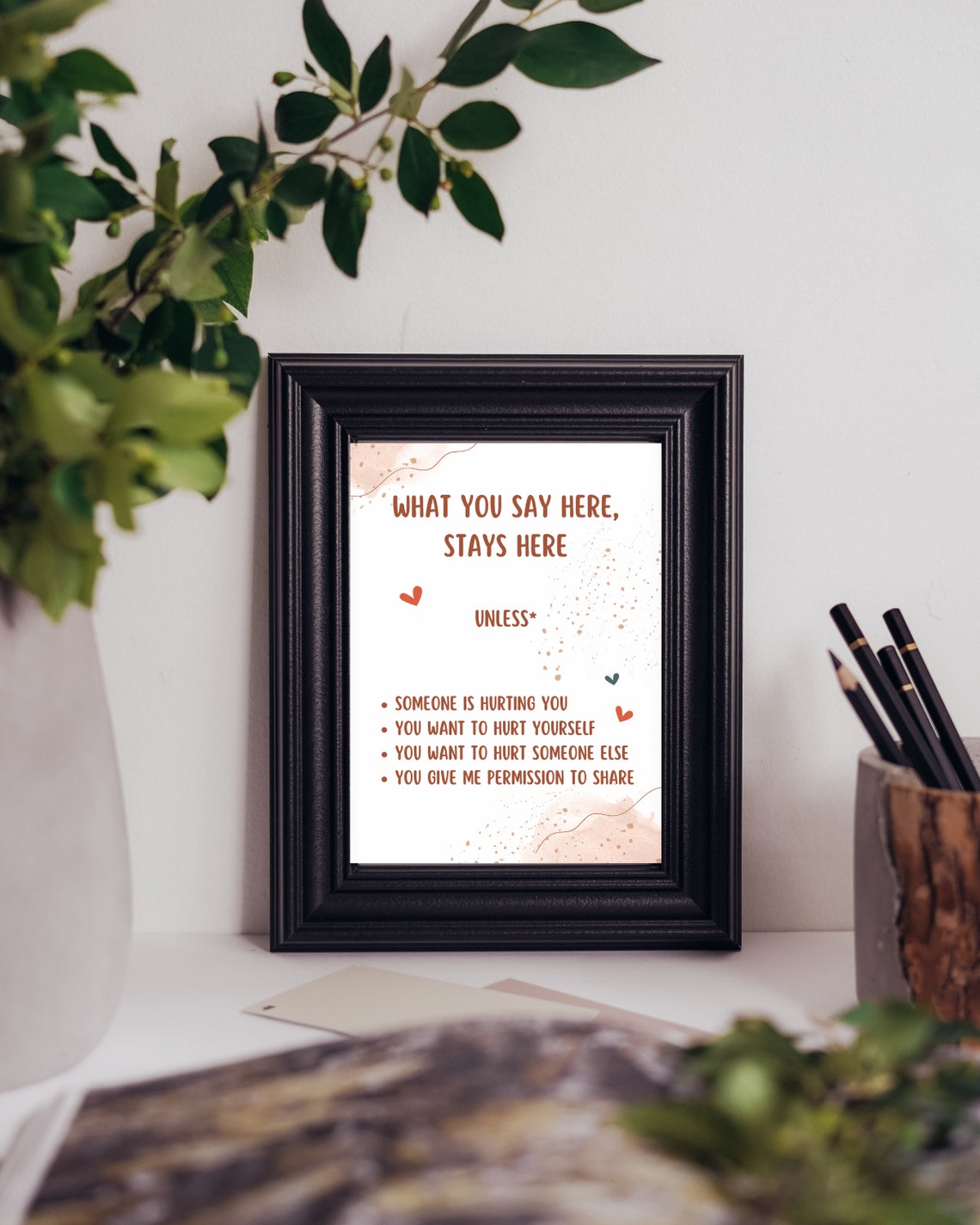 Therapy Confidentiality Sign Printable Therapist Gift - Etsy
