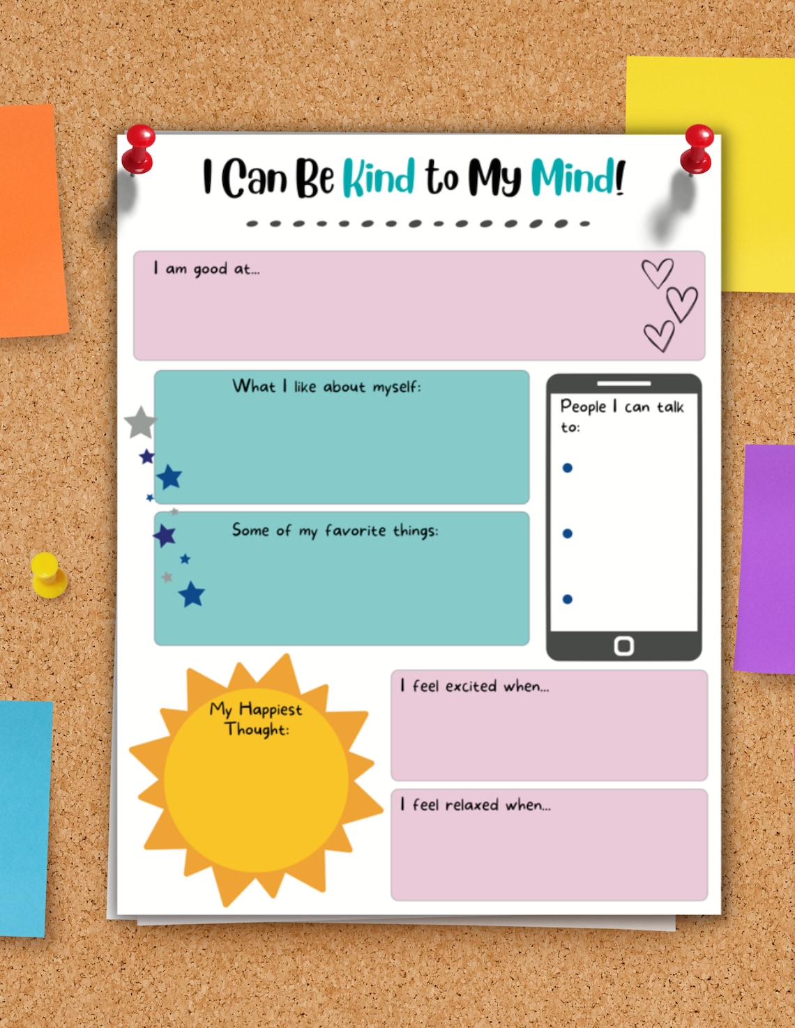 Self-esteem Kids Worksheet, Gratitude Kids Activity, Self-compassion ...