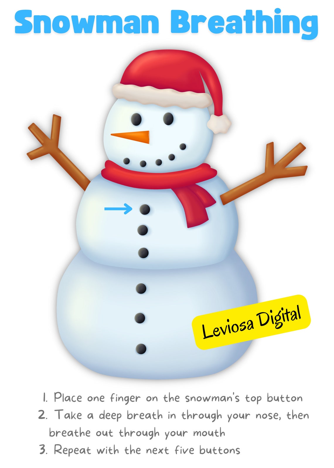 Snowman Breathing Exercise, Mindfulness for Toddlers and Young Kids ...