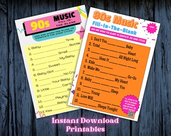 Music Party Games - Etsy