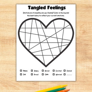 Kids Coloring Feelings Worksheet, Therapy Tool, Self-help Resource ...