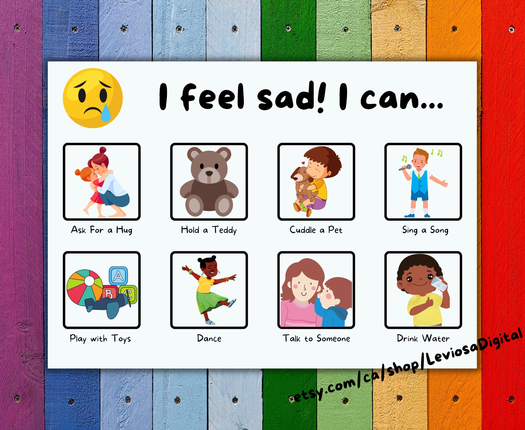 Emotion Coping Cards for Toddlers and Young Kids, Parenting, Visual ...