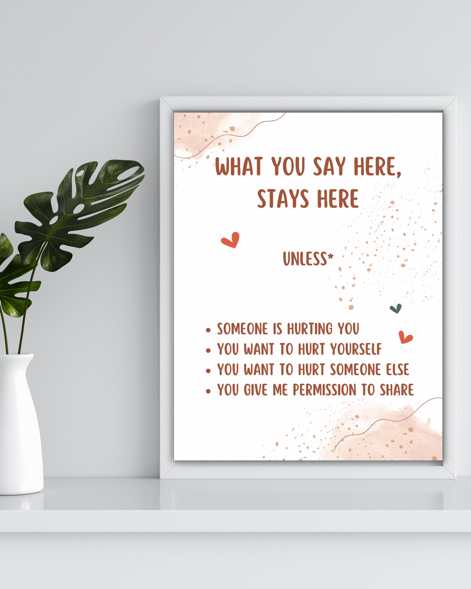 Therapy Confidentiality Sign Printable Therapist Gift - Etsy