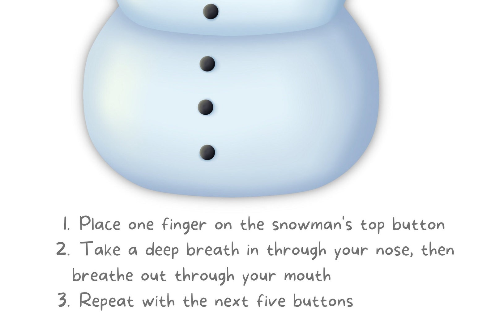 Snowman Breathing Exercise, Mindfulness for Toddlers and Young Kids ...