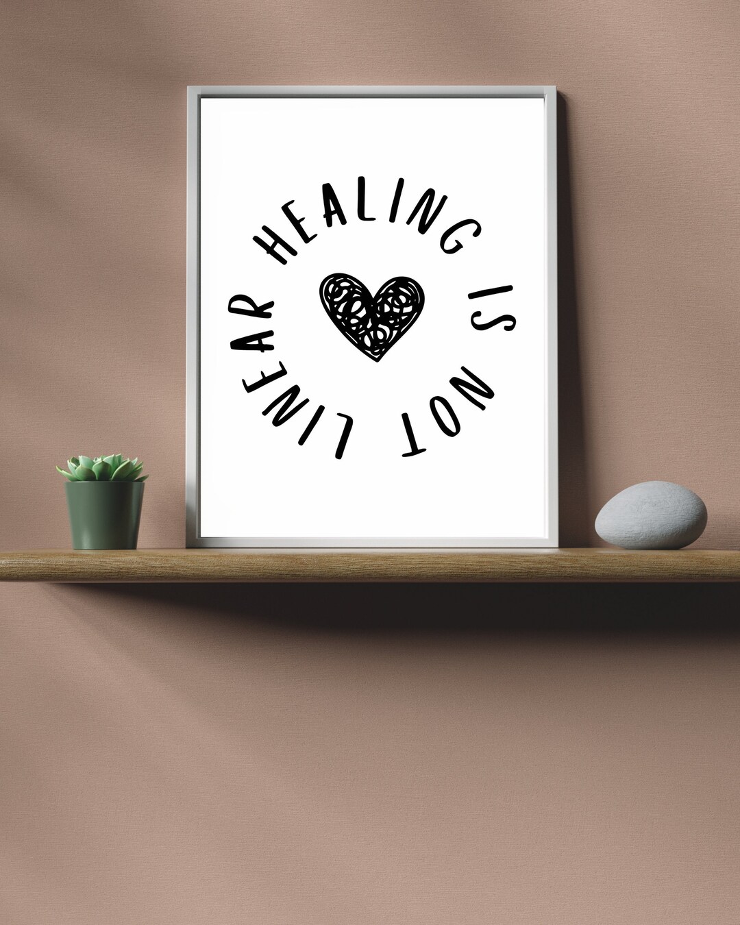 Healing is Not Linear Art Print, Mental Health Art, Printable ...