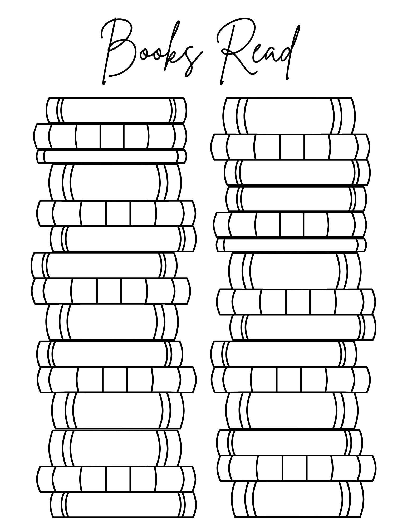 Printable Book Tracker / Downloadable Reading Tracker / 100 Book ...