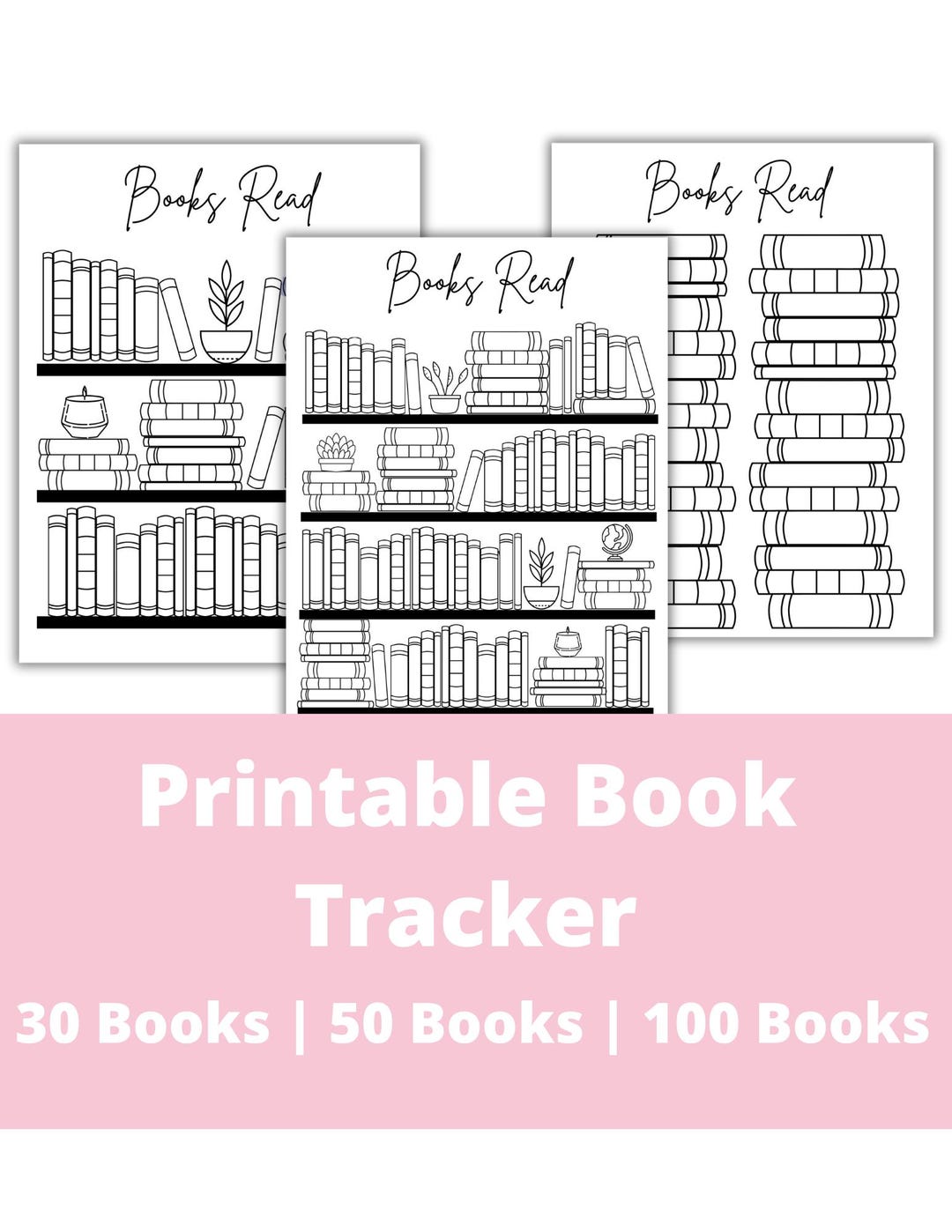 Printable Book Tracker / Downloadable Reading Tracker / 100 Book ...