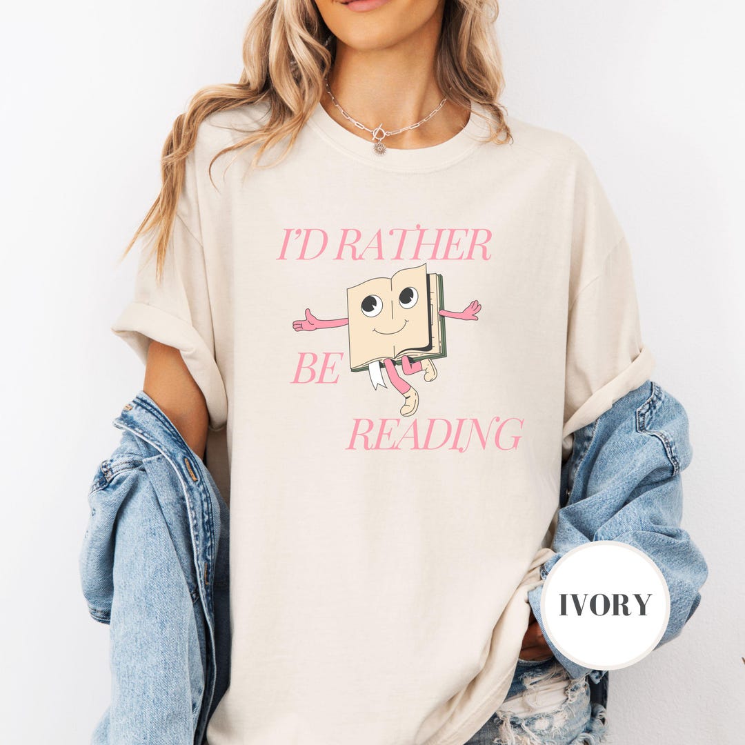 Reading Shirt, Book Lover Oversized Tshirts, Retro Bookish Shirt ...