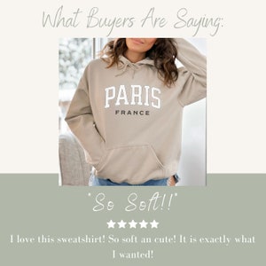 Paris France Hoodie, Paris Sweatshirt, Vacation Hoodie, Vintage Look ...