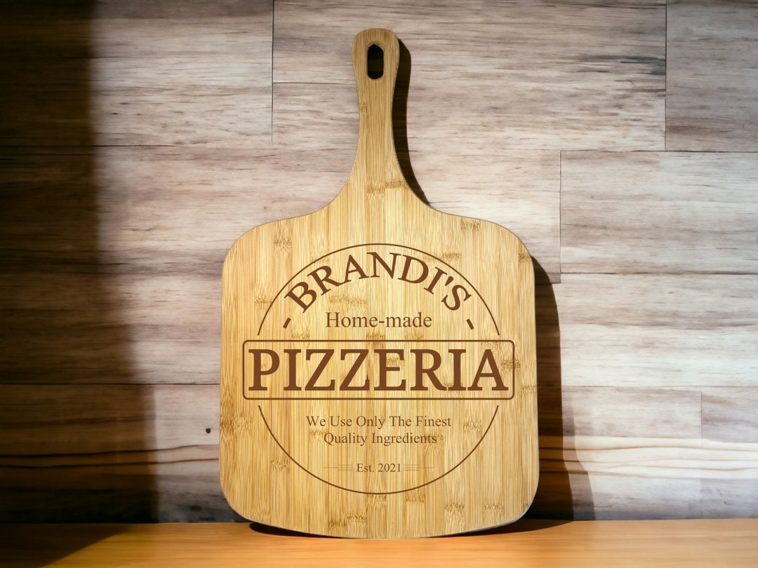 Laser Engraved Bamboo Pizza Peel, Laser Engraved Pizza Peel, Custom ...
