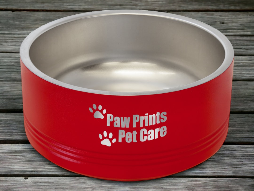 Custom Laser Engraved Pet Bowl: Powder Coated Stainless Steel - Etsy