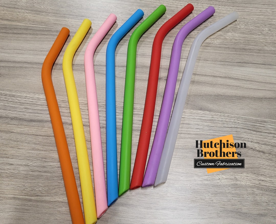 Silicone Straw, Reusable, Multi Color, Tumbler Straw, 2 Sizes, 8 Colors ...