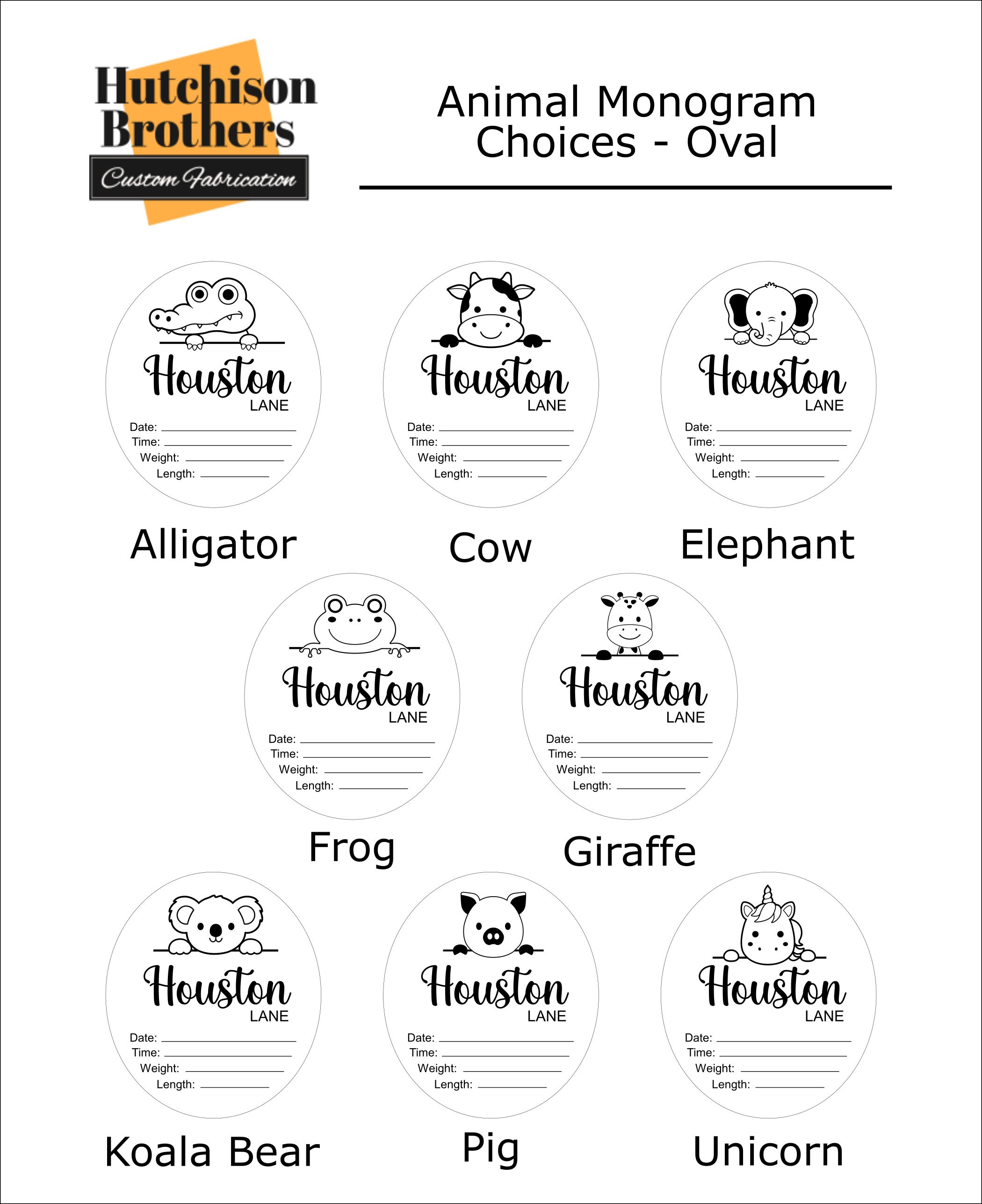 Baby Announcement Sign Animal Name Sign Hospital Name Sign - Etsy