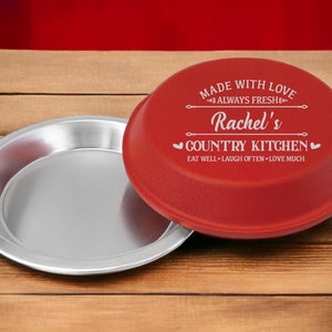 Custom Laser Engraved Pie Pan, 9" Aluminum Pie Pan With Engraved Lid ...