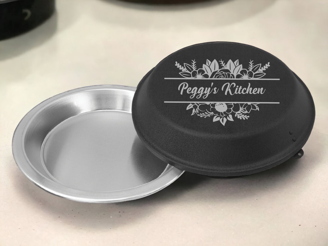 Custom Laser Engraved Pie Pan, 9" Aluminum Pie Pan With Engraved Lid ...