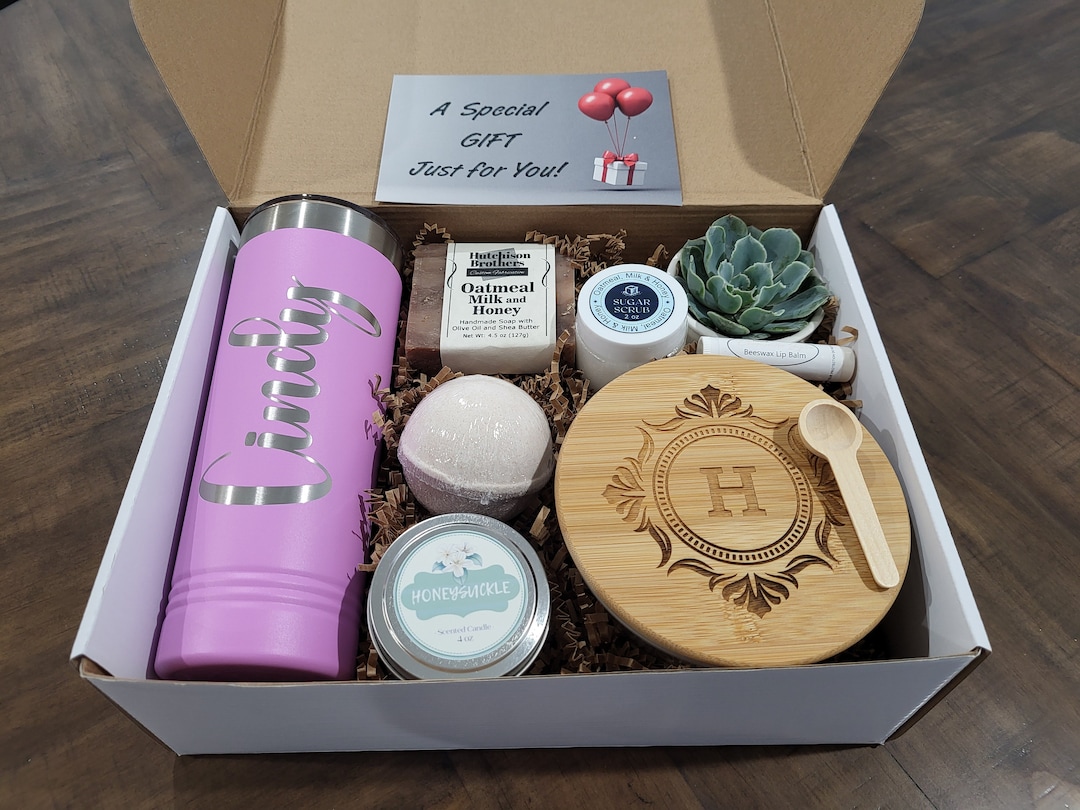 Personalized Gifts for Her, Gift Box for Women, Tumbler Gift Box, Care ...