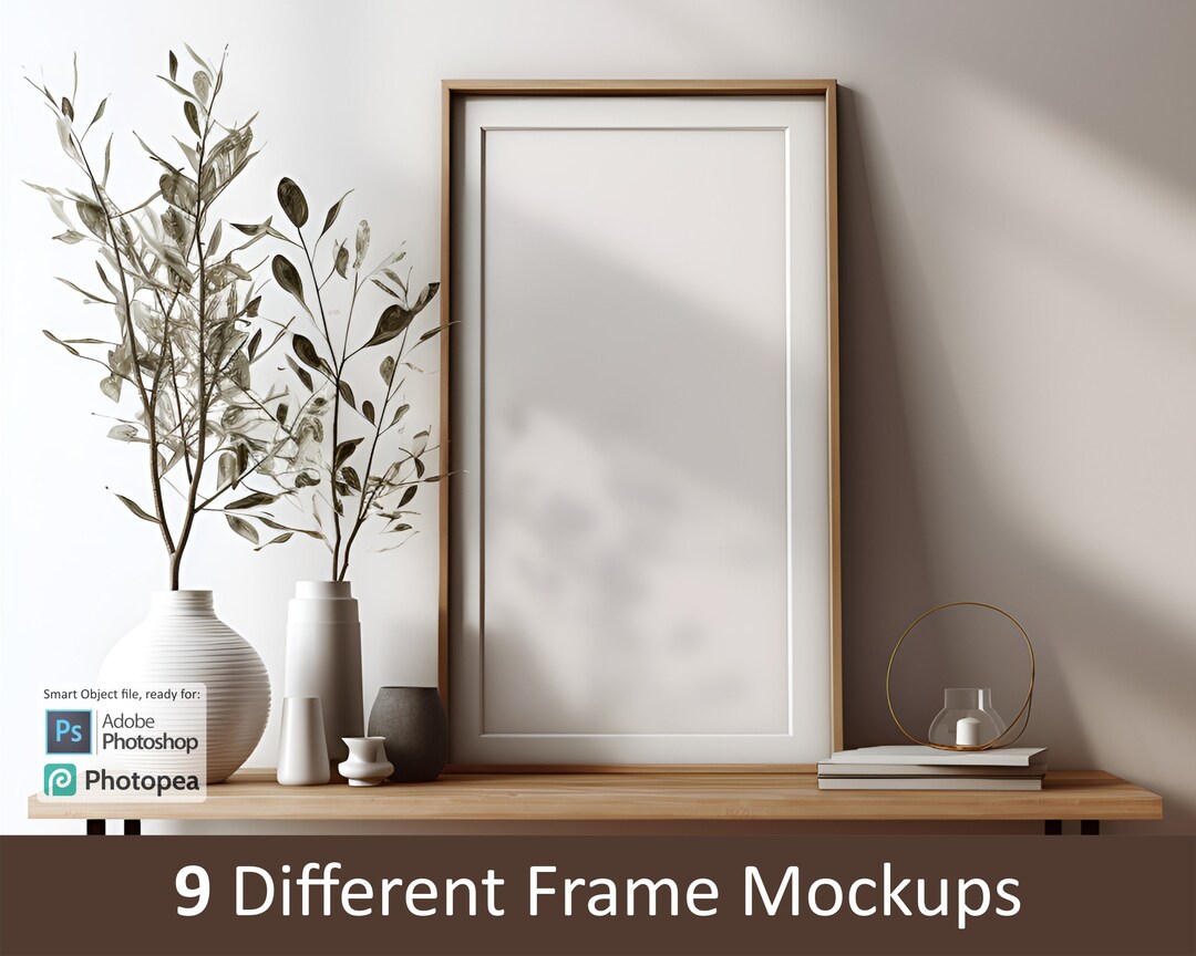 Empty Frame Mockups | 9 Different Images | Mockup Frame | Wood Frame ...