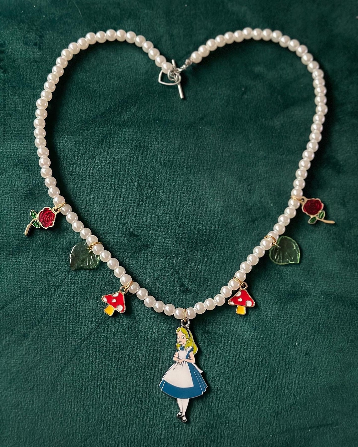 Alice in Wonderland Charm Necklace - Etsy