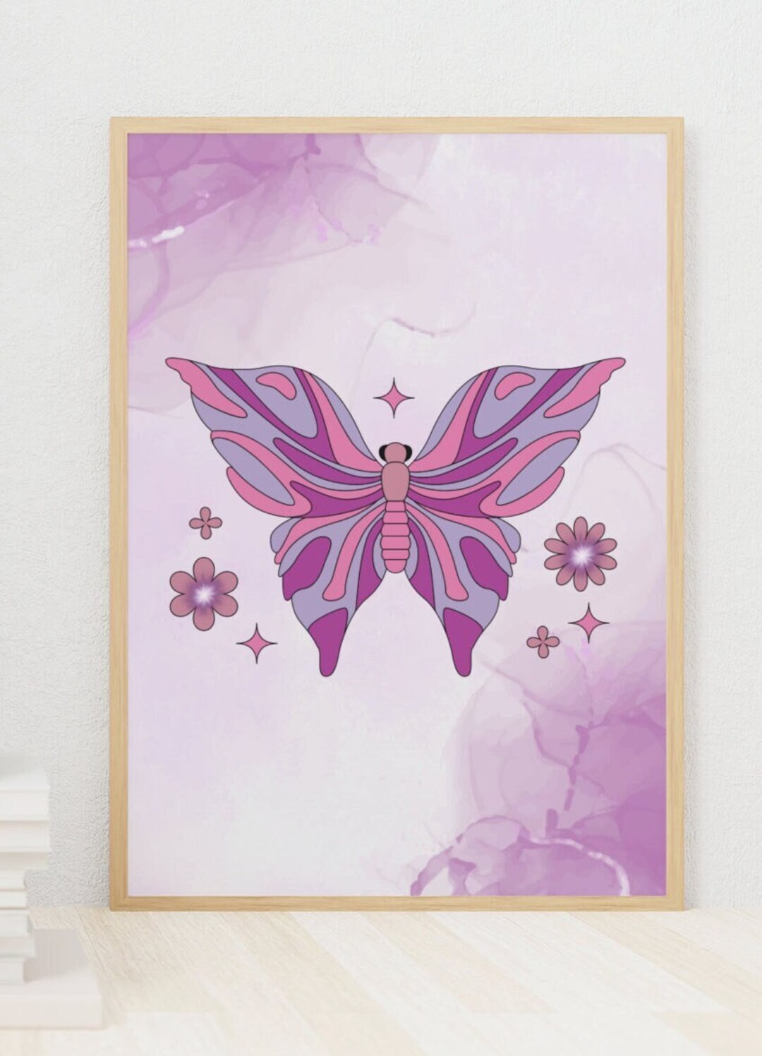 Minimal Butterfly Wall Art Print Celestial Wall Art Digital - Etsy