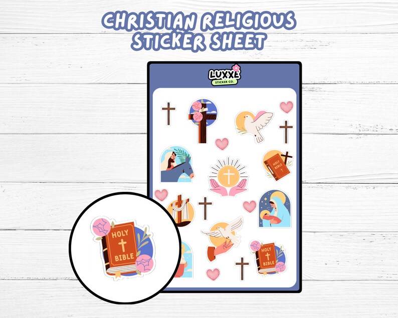 Christian Religious Journal/planner Sticker Sheet - Etsy