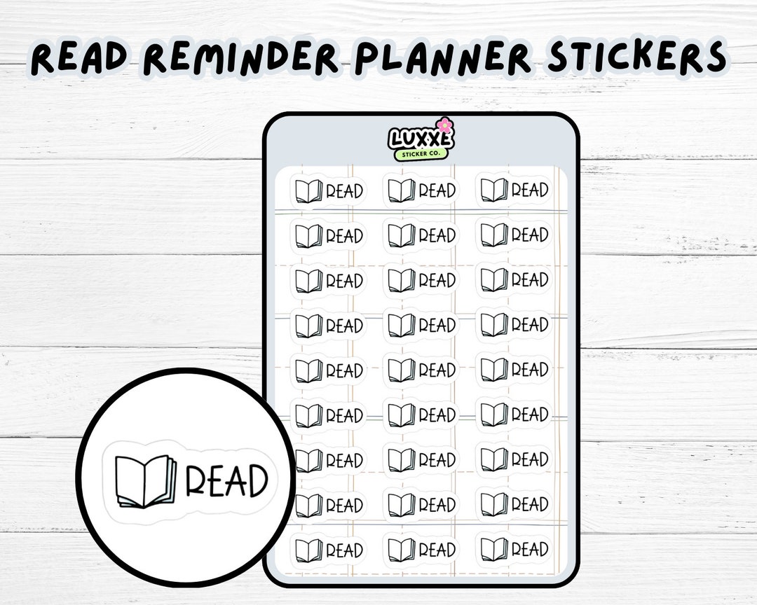 Reading Reminder Planner Sticker Sheet - Etsy