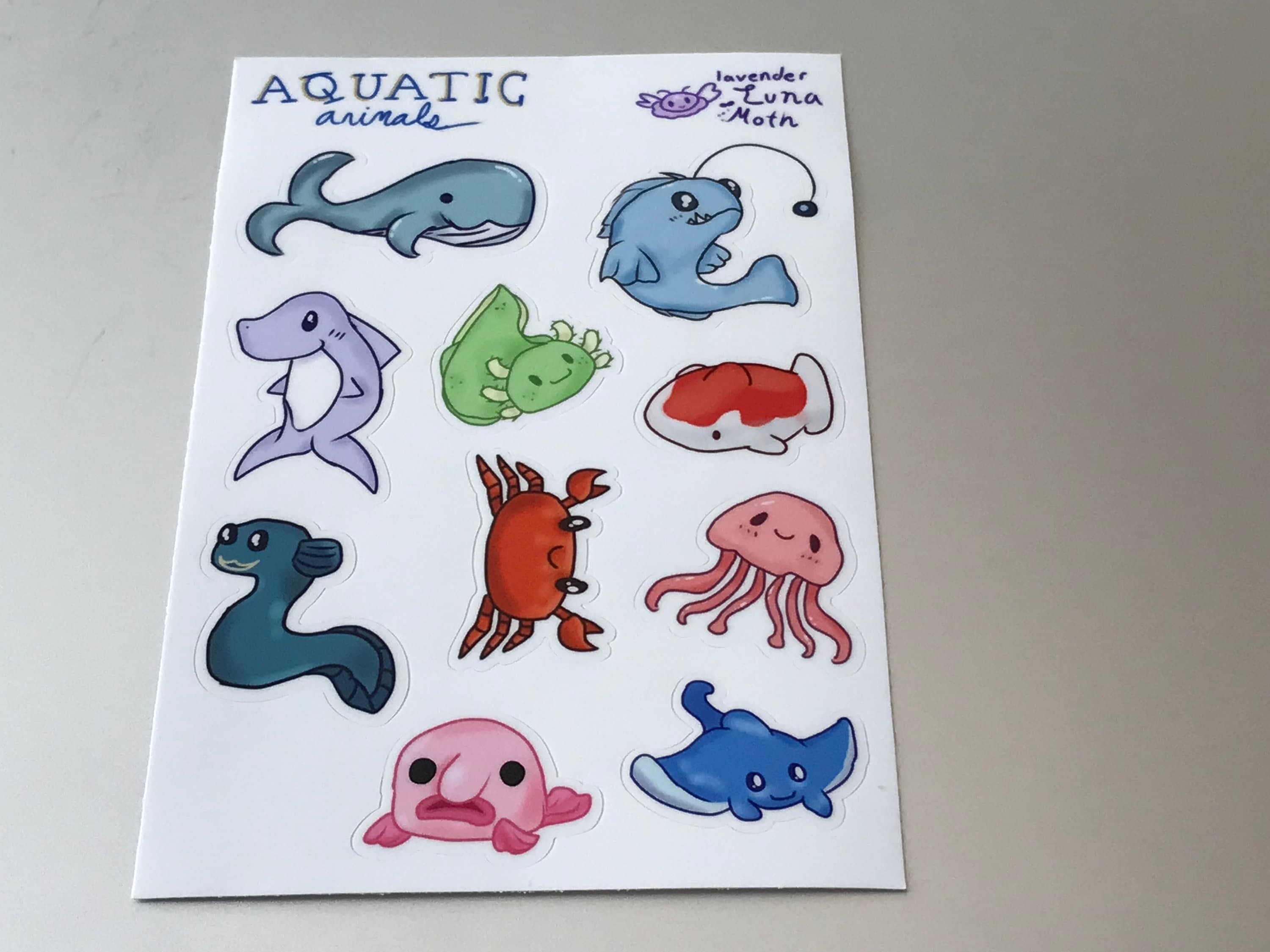 Aquatic Animals Mini Sticker Sheet! Mini Sea Creatures You'll Love!! - Etsy