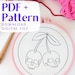 Punch Needle Pattern, Cherry Pattern, Skull Art, Punch Needling ...