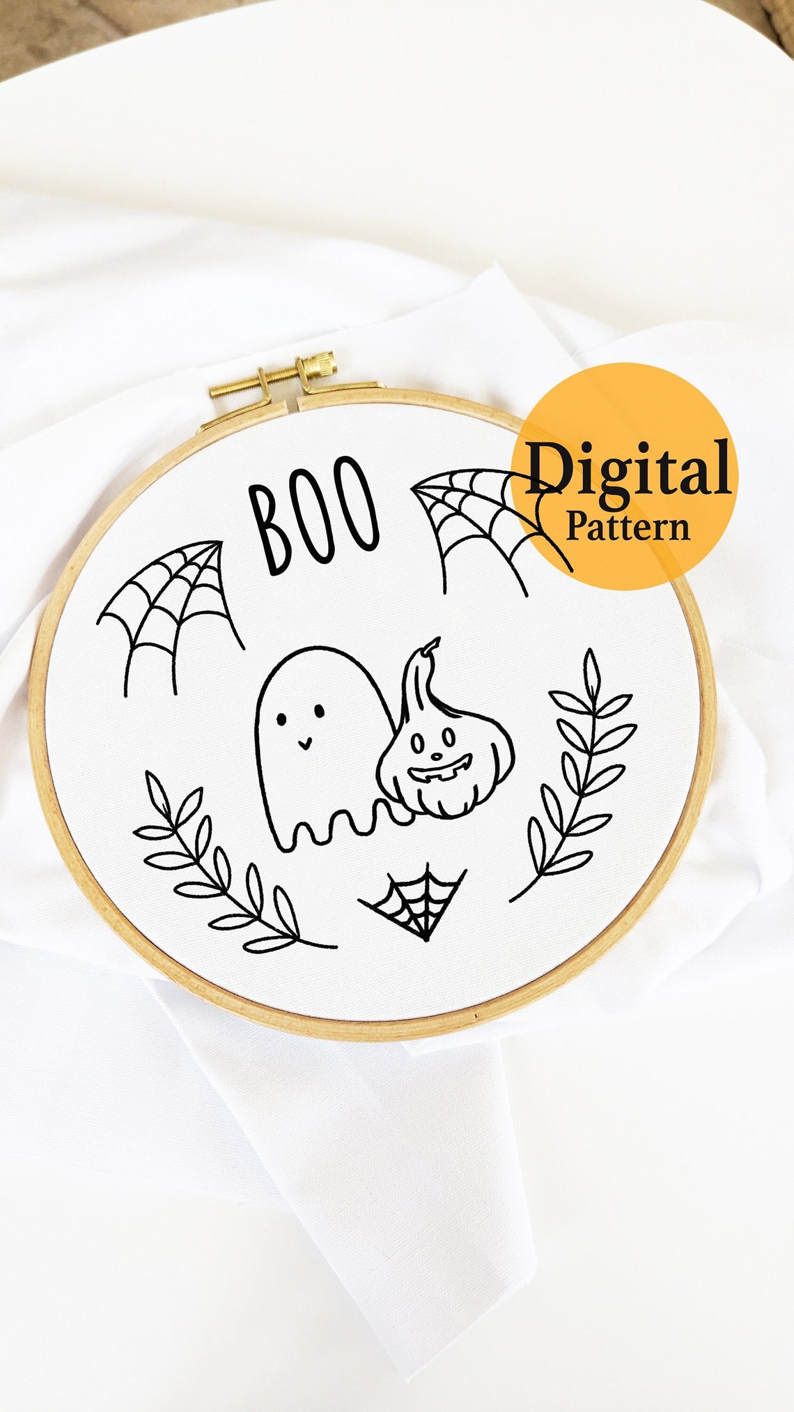Halloween Embroidery Pattern, for Beginner, Pattern Transfer, Digital ...