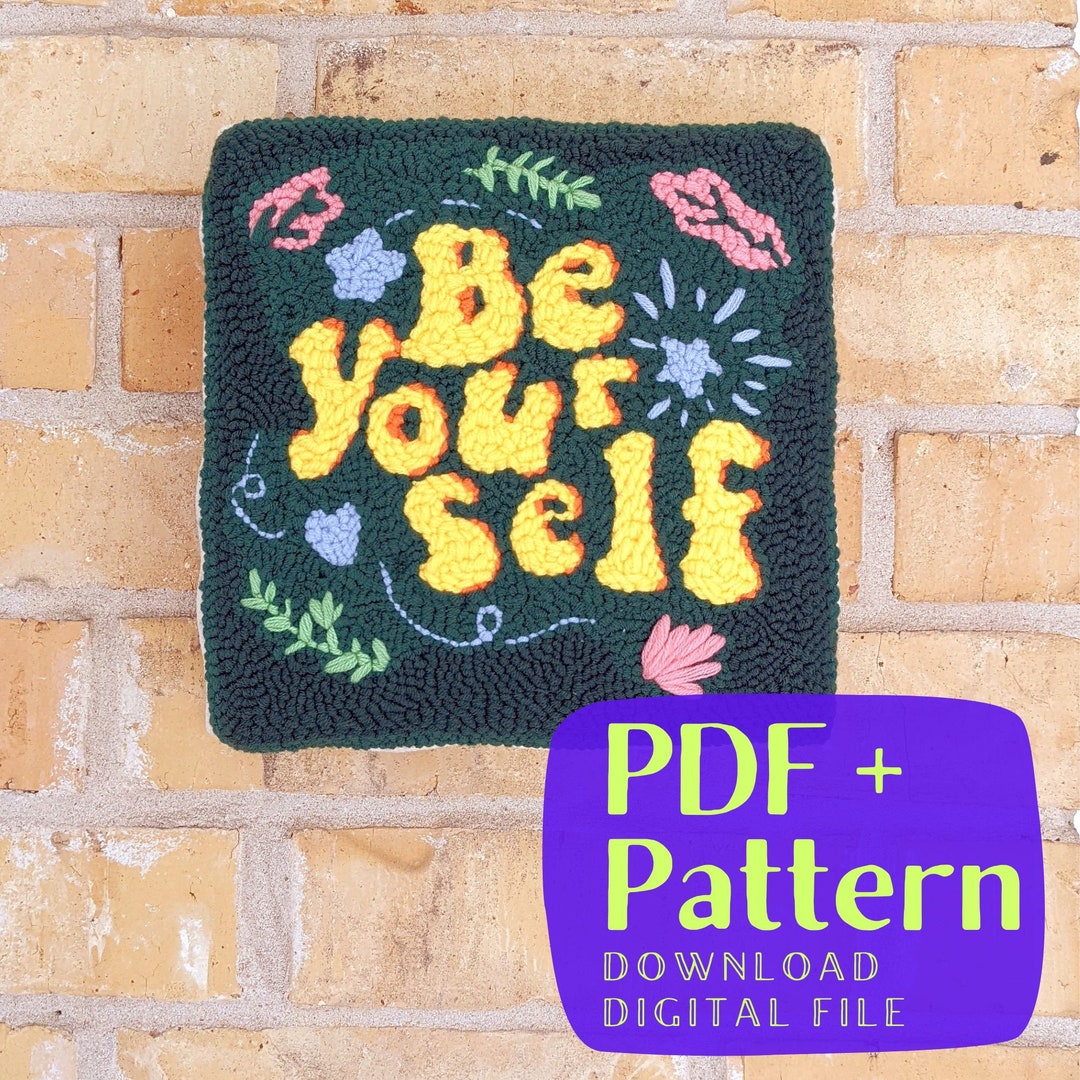 Punch Needle Pattern,pdf Pattern Positive Patterns, Flora, Flowers ...