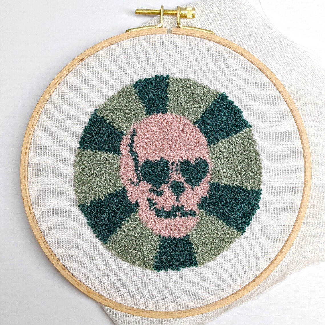 Punch Needle Pattern, PDF Pattern, Skull Art, Punch Needling, Coaster ...