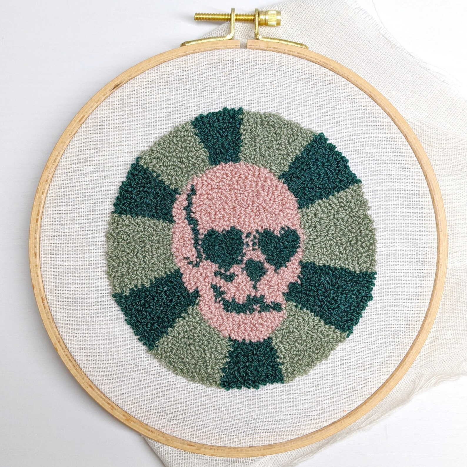Punch Needle Pattern, PDF Pattern, Skull Art, Punch Needling, Coaster ...