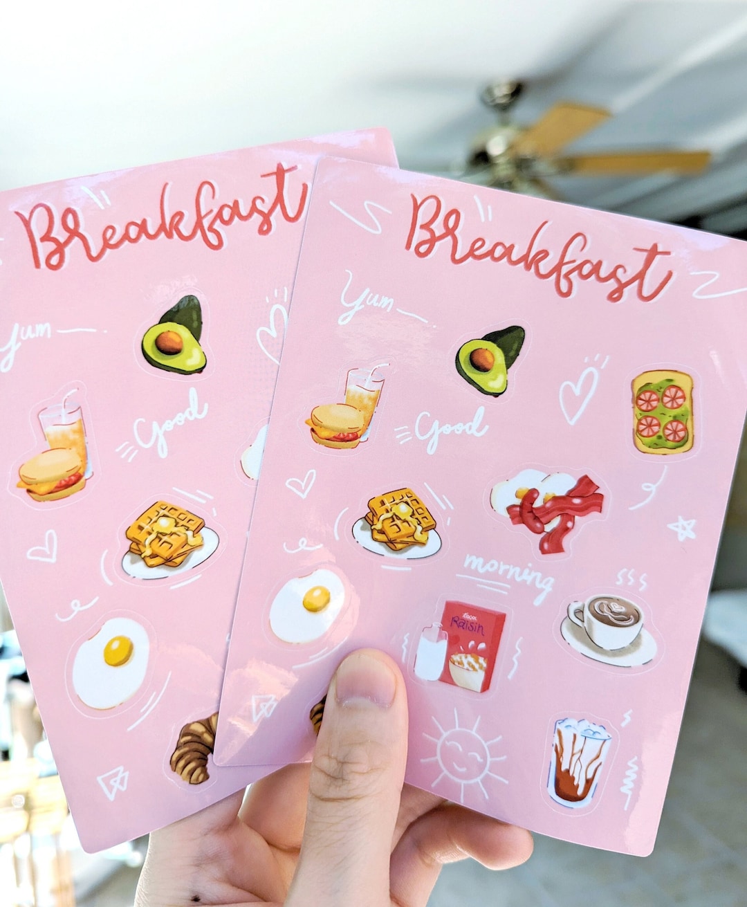 Sticker Sheet, Breakfast, Food Stickers, Cute Stationery, Planner ...