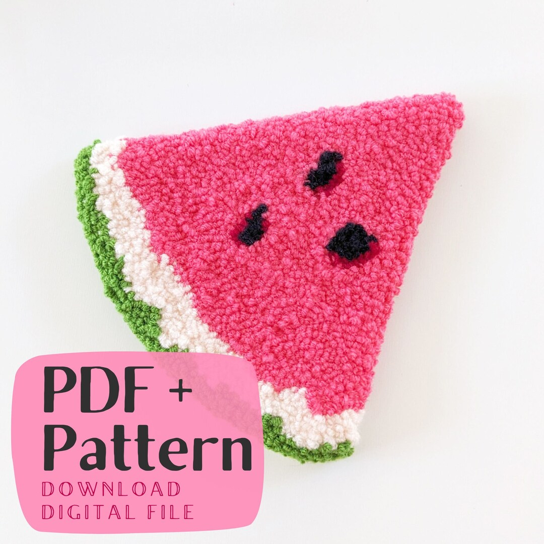 Punch Needle Pattern, PDF Pattern, Fruit Art, Punch Needling, Coaster ...