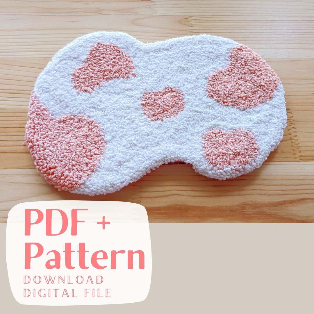Punch Needle Pattern, PDF Pattern, Punch Needling, Pot Rug DIY, Yarn ...