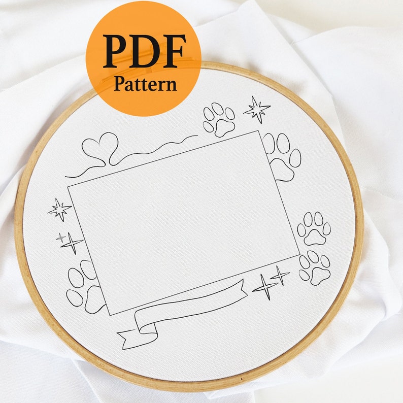 Hand Embroidery Pattern / Memorial Gifts for Loss / Photo Frame / for ...