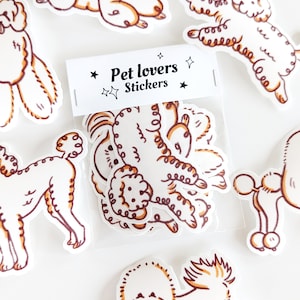 Dog Sticker, Die Cut Pet Sticker, Cute Stationery, Planner Stickers ...