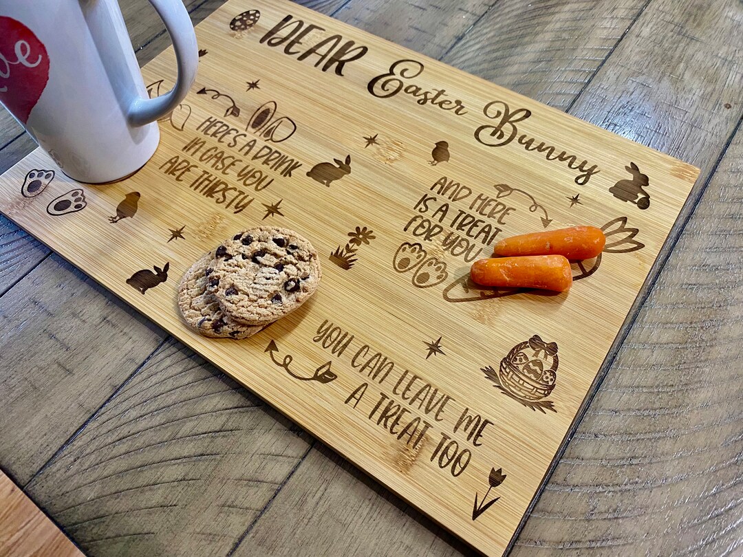 Dear Easter Bunny Snack Board; Charcuterie Board; Cutting Board; Laser ...