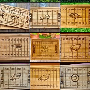 Handmade Custom Football Team Cutting Board | Charcuterie Board ...