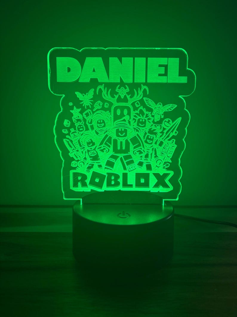 Personalized Roblox LED Night Light | Custom Gamer Room Decor - Etsy UK