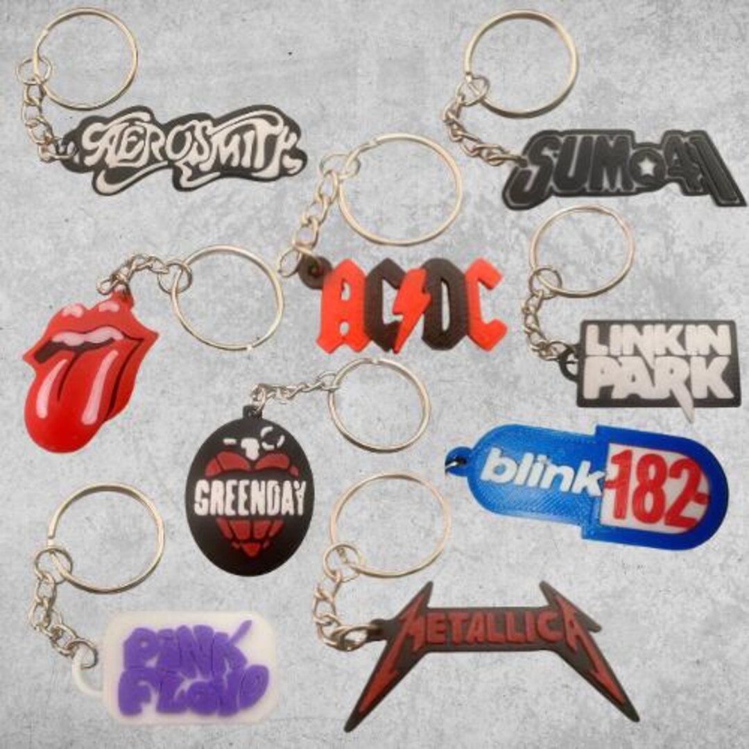 3D Printed Band Keychains - Etsy