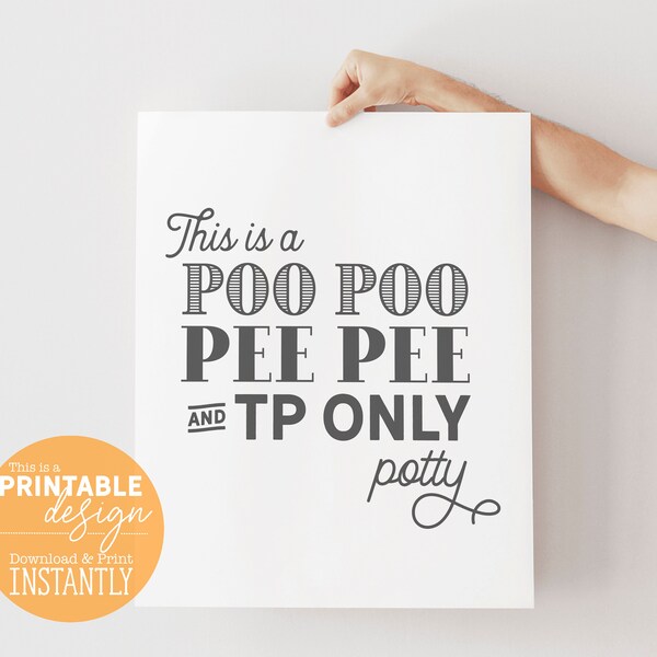 Pee Only Bathroom Sign - Etsy