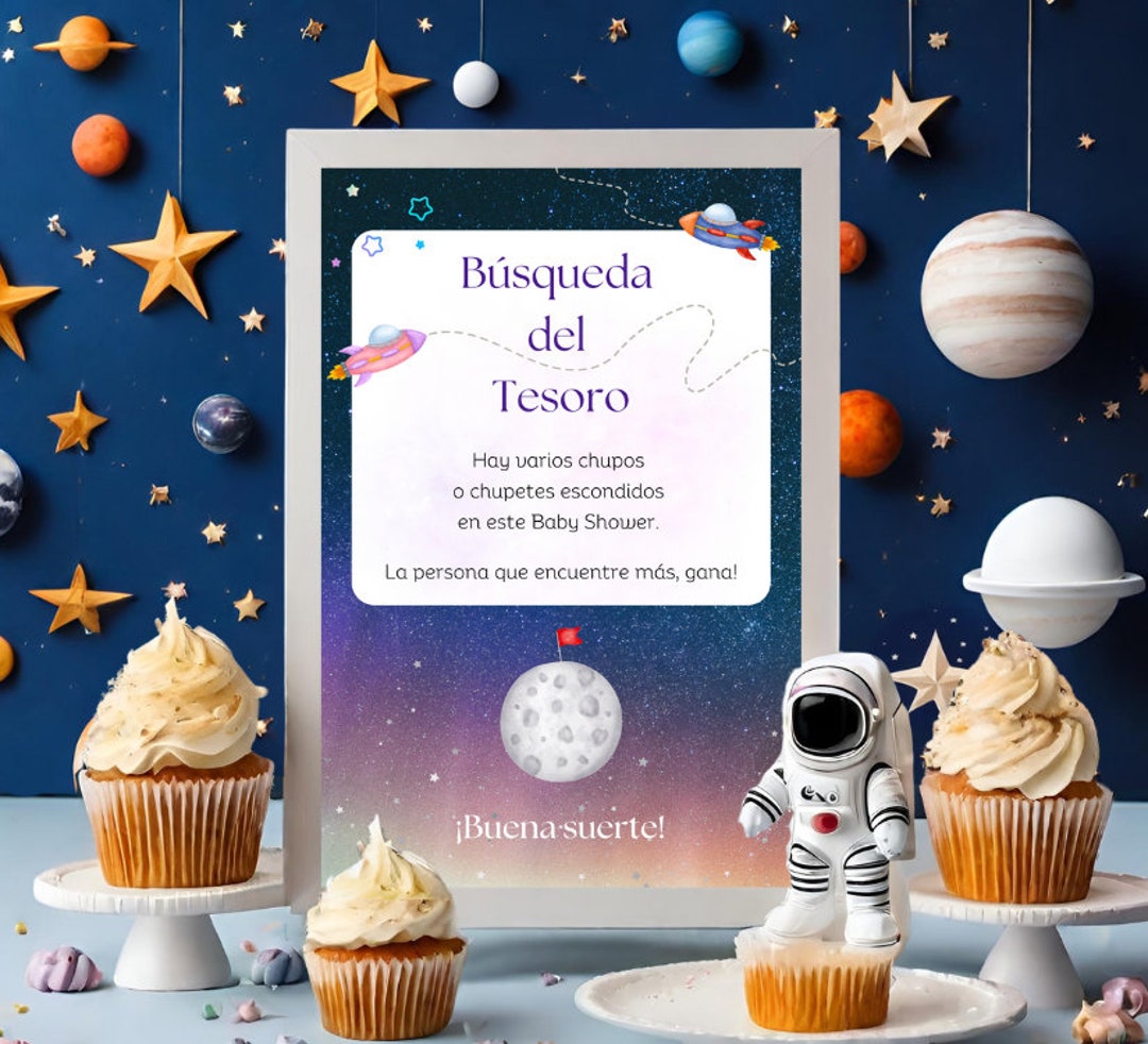 Astronaut Baby Shower Game 6 in Spanish / Astronauta Juego 6 De ...