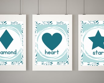 Watercolor Math Posters - Etsy